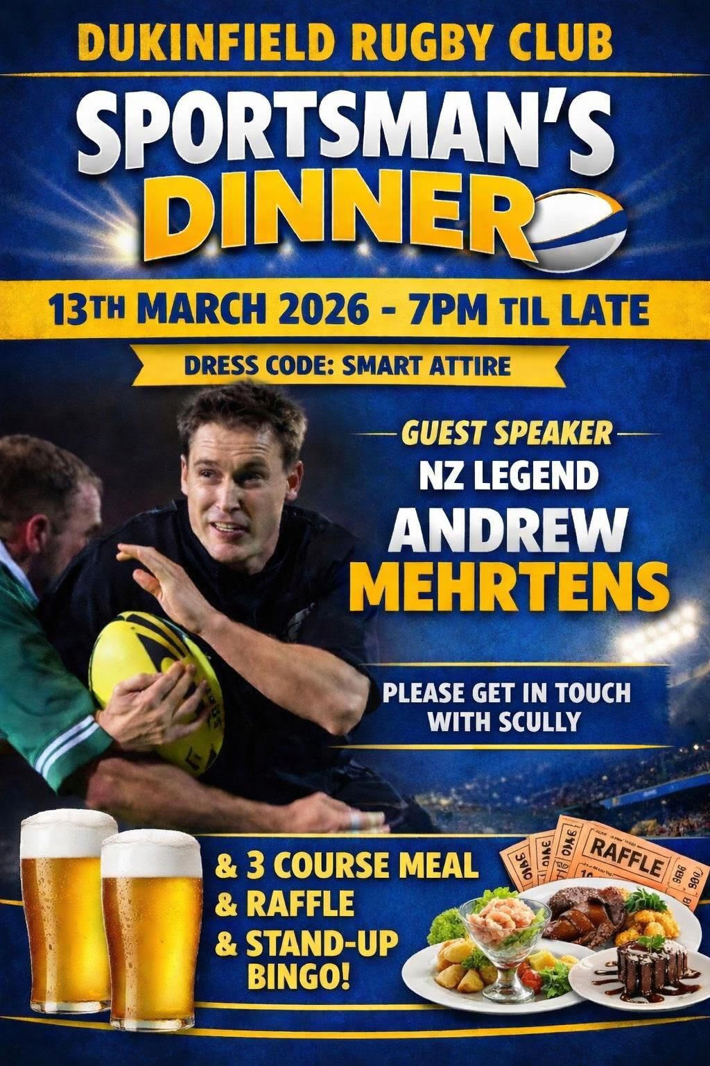 2026 Sportsmen’s Dinner – Dukinfield Rugby Club